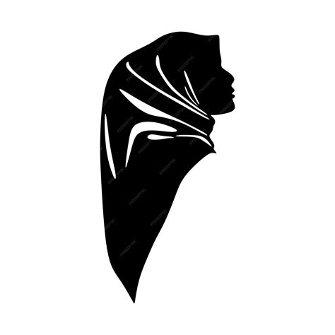 Imagen De Silueta Vectorial De Mujer Musulmana Con Hijab Mujer árabe