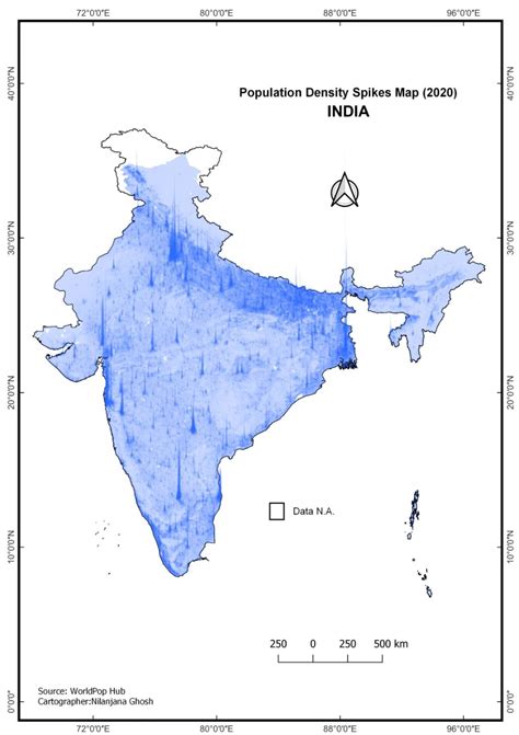 Indias Population Density Spike Map 2020 Nilanjana Ghosh Posted On