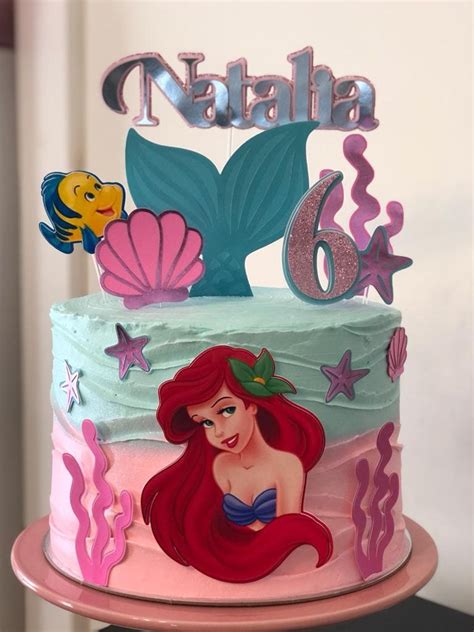 Under The Sea The Little Mermaid Cake Topper 3d Etsy