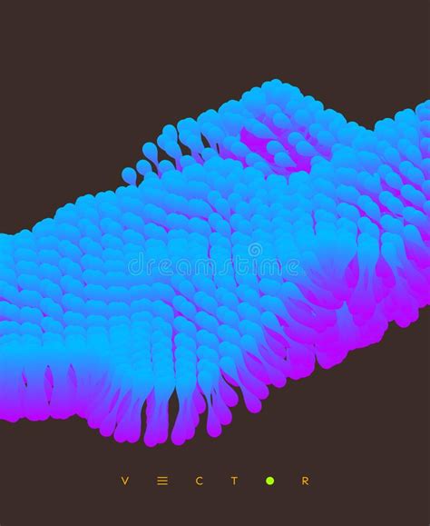 Molecular Wave Abstract Background With Dynamic Particles Layer Of Cells Connection Structure