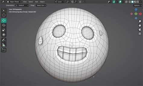 3d Model Grimacing Face Animated Emoji Vr Ar Low Poly Cgtrader