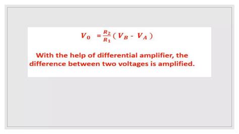 Operational Amplifier Differential Amplifier Summing Amplifier Pptx
