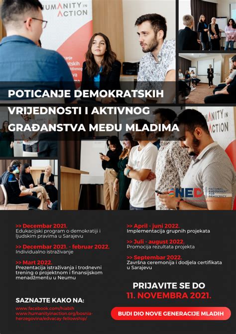 HIA BiH otvoreni poziv za dostavljanje prijava za učešće na PDVIAGMM programu Humanity in Action