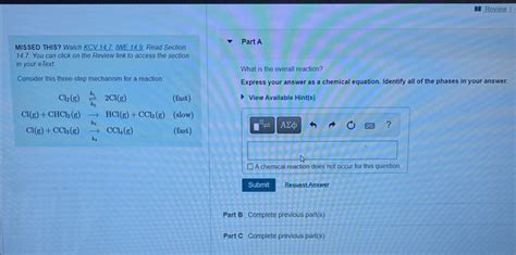 Solved Part B Complete Previous Parts Part C Complete