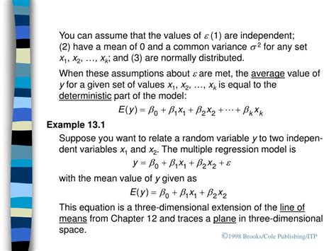 Ppt Chapter 13 Multiple Regression Analysis Powerpoint Presentation