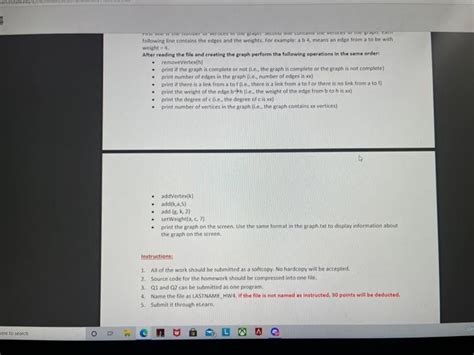 Solved Homework Assignment 4 Graphs Q1 60 Points