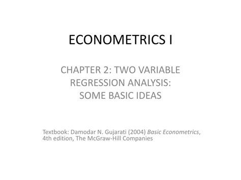 Ppt Econometrics I Powerpoint Presentation Free Download Id 2244870
