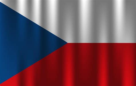 Flag Of Czech Republic Country Nation Symbol 3d Textile Satin Effect