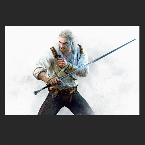 Witcher 3 Geralt Rivia Rpg Fighting Warrior Wall Art Poster Prints
