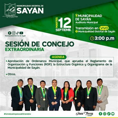 Invitación SesiÓn Extraordinaria De Concejo Municipal Campañas