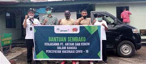 Antam Salurkan Ribuan Paket Sembako Dan Atk Dukung Vaksinasi Di Malut Posttimur Com
