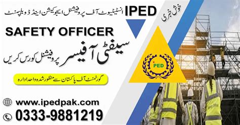 Safety Officer Course In Rawalpindi Islamabad Pakistan 0333 9881219