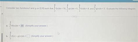 Solved Consider Two Functions F And G On Such That Chegg