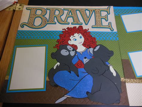 Right Side Of Brave 2 Page Layout With Princess Merida From Disney