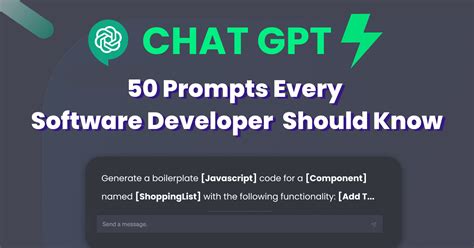 50 Chat Gpt Prompts Every Software Developer Should Know Tested