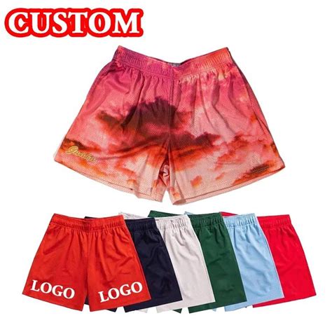 Mens Gym Basketball Design Logo With Pockets Drawstring Custom Mesh