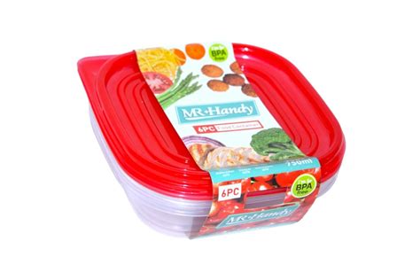 6pc 25oz Clear Plastic Food Container And Lid Set Simon Quan And Co Ltd