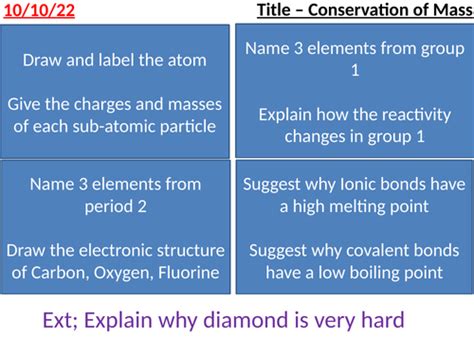 Conservation Of Mass With Formula Mass Teaching Resources