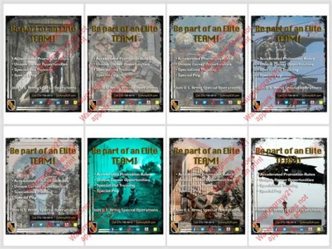 5TH SPECIAL FORCES Group Green Berets Elite Team Set Of 8 Recruiting