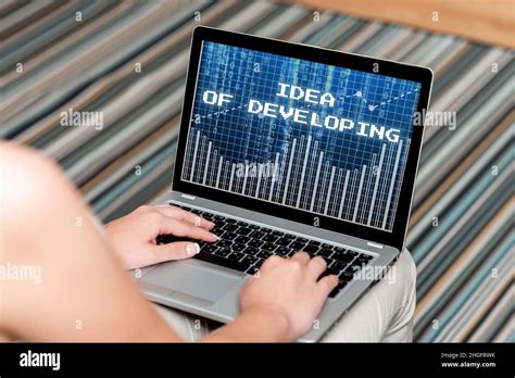 Text Caption Presenting Idea Of Developing Word Written On Startup Launch Innovation Product