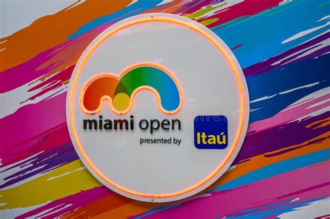 Miami Open Logo At The Hard Rock Stadium During 2023 Miami Open In