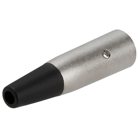 3p Xlr Male Microphone Connector Silver