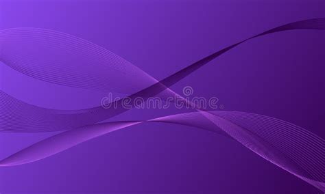 Purple Lines Wave Curves With Smooth Gradient Abstract Background Stock Vector Illustration Of