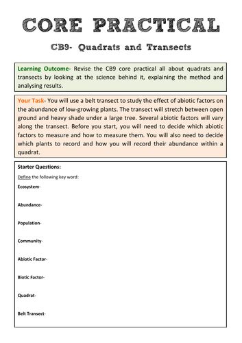 Edexcel Combined Science Biology Core Practical Revision Teaching
