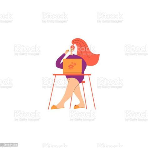 온라인 쇼핑과 빠른 배달 개념 여자는 온라인 구매및 은행 카드를 통해 지불하고있다 흰색 배경에 격리 된 벡터 스톡 플랫