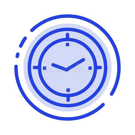 Time Timer Compass Machine Blue Dotted Line Line Icon Stock Vector Illustration Of Symbol