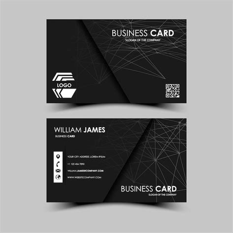Стильный дизайн визитной карточки Премиум вектор