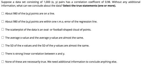 solved suppose a linear model for our data has the following