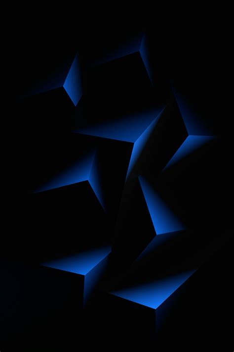 Foto Un Fondo Negro Con Formas Azules Imagen Encendiendo Gratis En