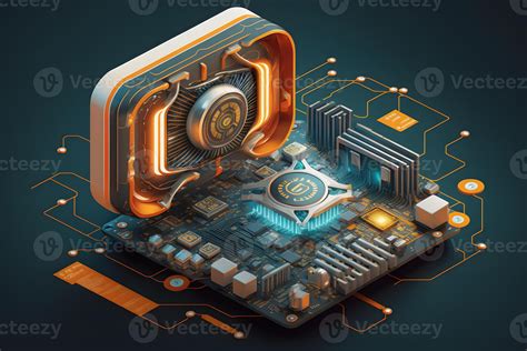 A Board With Chips And A Gaming Graphics Card Processor Progressive
