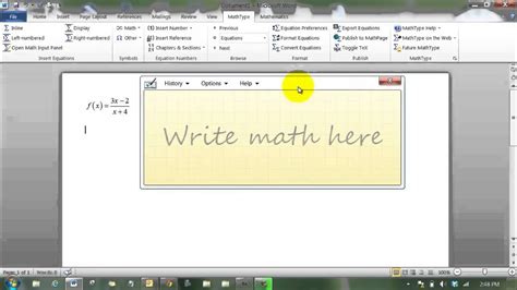 Why Does The Math Input Panel Luvloced