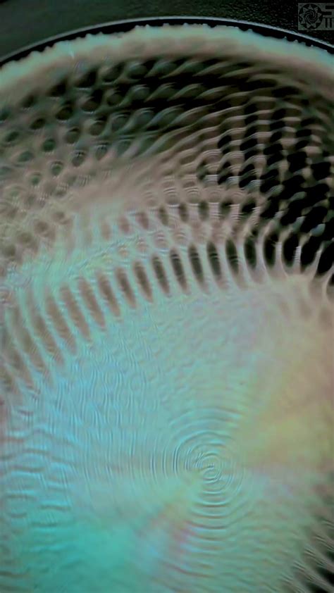 Cymatics Sound Made Visible On The Water Surface With The Light