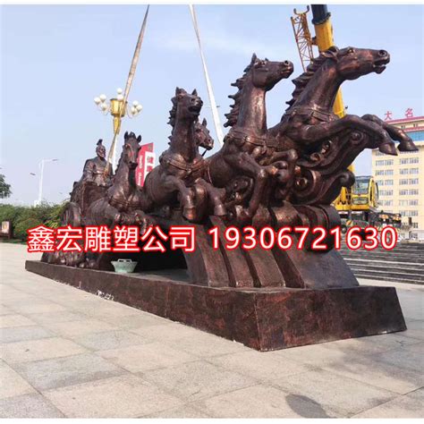 大型铸铜马雕塑马踏飞燕十二生肖马纯黄铜马定做城市小区景观摆件虎窝淘