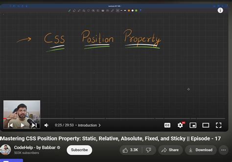 Course On Css Position Property By Love Babbar Wasim Ahmad Khan