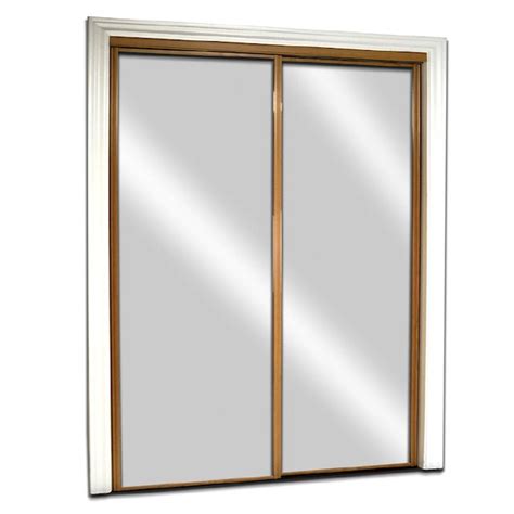 Reliabilt 72 In X 80 In Mirrored Glass Prefinished Mirror Sliding Door
