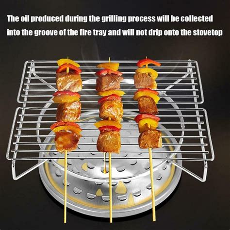 Folding Stainless Steel Bbq Grill Portable Camping Grandado