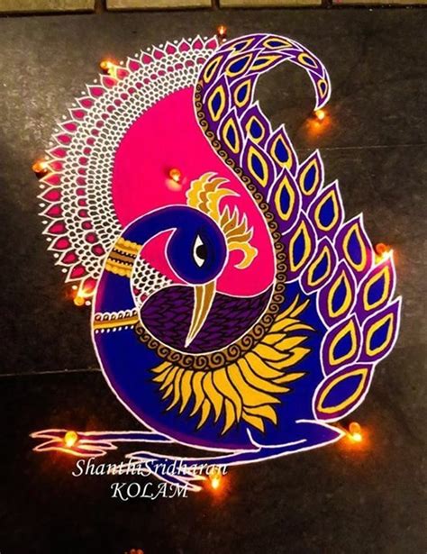 Peacock Kolam Images