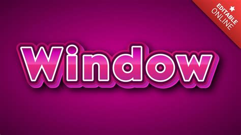 Window Text Effect Generator