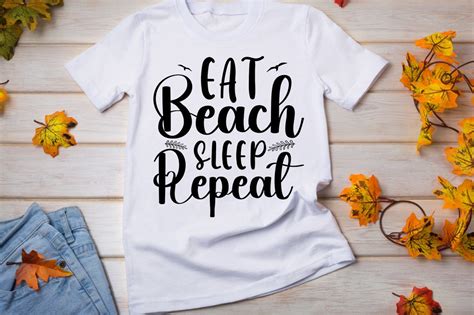 Eat Beach Sleep Summer Tshirt Design Graphic By Art Hasib · Creative