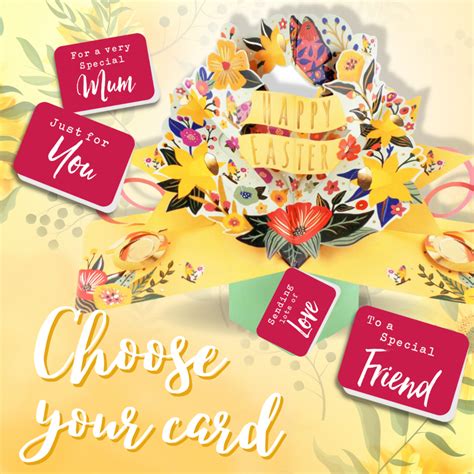 Pop Up Easter Card Spring Celebration Choice Of Cards Cards