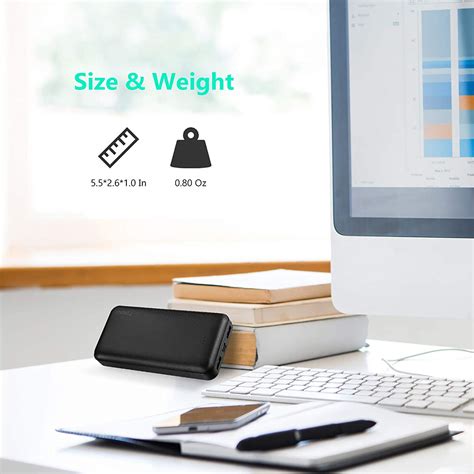 Miady 2 Pack 20000mah Portable Charger Power Bank Dual Usb Output And