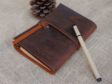 Leather Bound Notebook Leather Bound Journal Personalized Etsy
