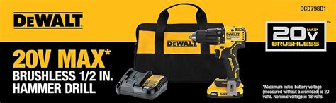 Dewalt DCD798D1 20V MAX Kit De Perceuse Visseuse Sans Fil Sans Balais 1