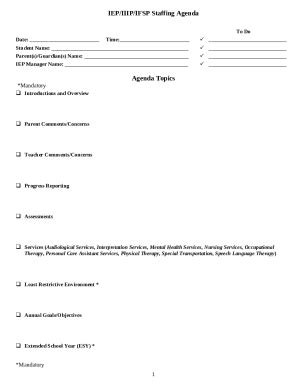 IEP Project Final IEP Template Docx Doc Template PdfFiller