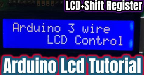 3 wire lcd control using 74hc595 shift resister with arduino