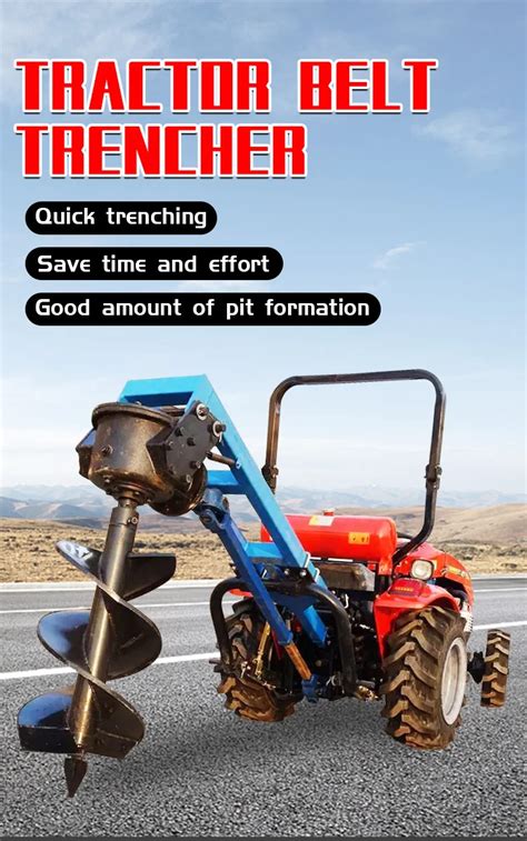 Tractor Digging Tree Pits Tree Planting Drilling Machine Tree Planting